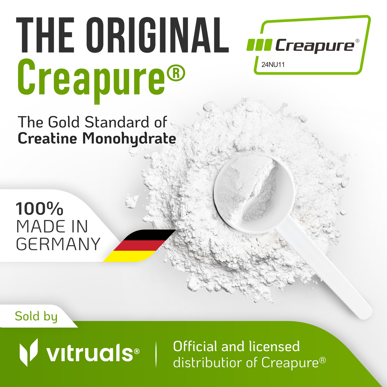 CREAPURE® Creatine Monohydrate Powder - Vitruals® made in Germany ...